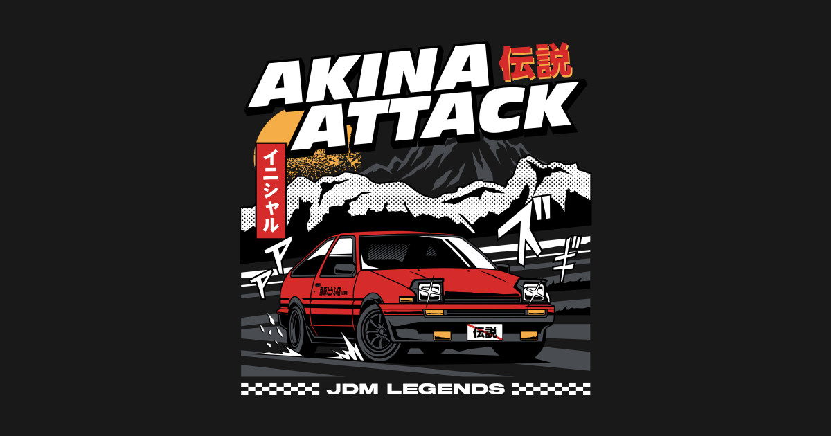 AE86 Akina Attack - Ae86 Trueno - T-Shirt | TeePublic