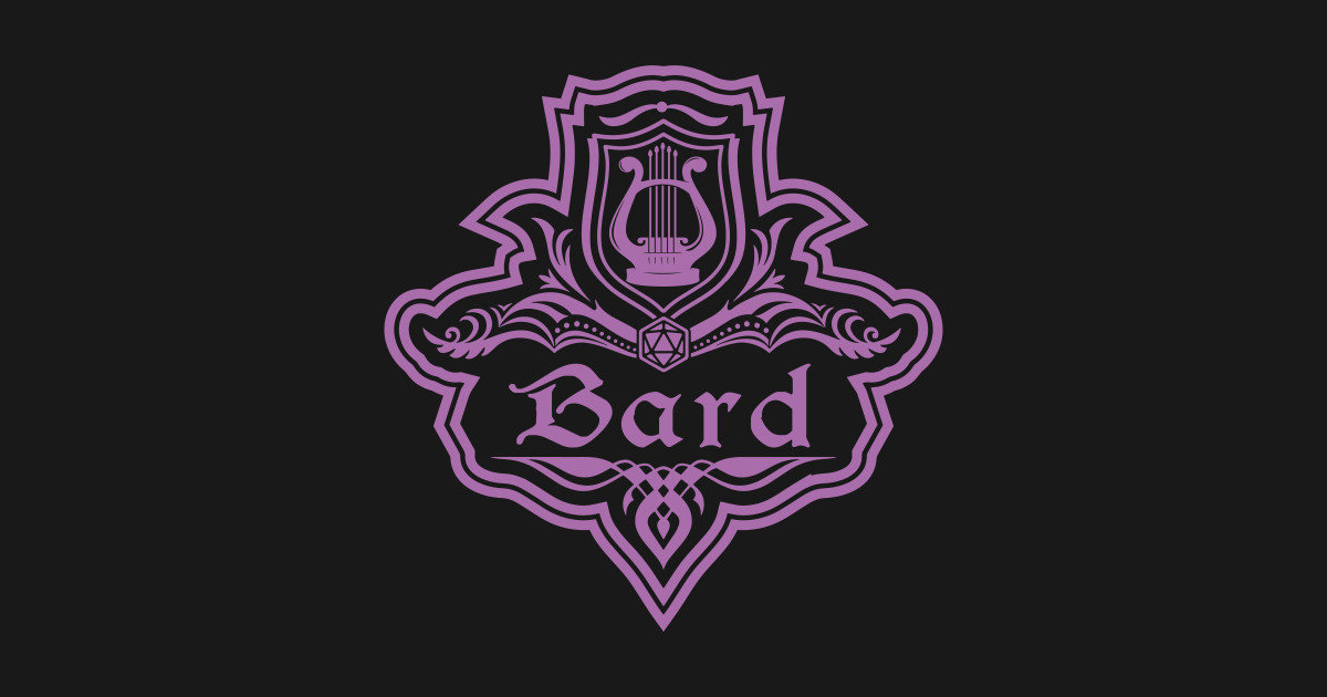 Bard Class Emblem 1 Color - Bard Class - T-Shirt | TeePublic