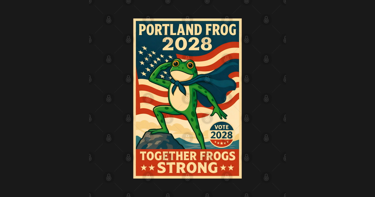 Portland Frog 2028 Together Frogs Strong Frog Resist Protest - Portland ...
