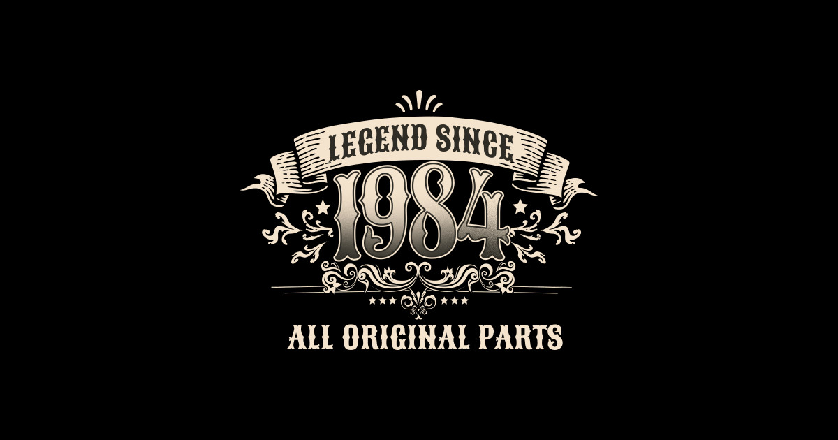 Retro Vintage Birthday Legend Since 1984 - Legend Since - Sticker ...