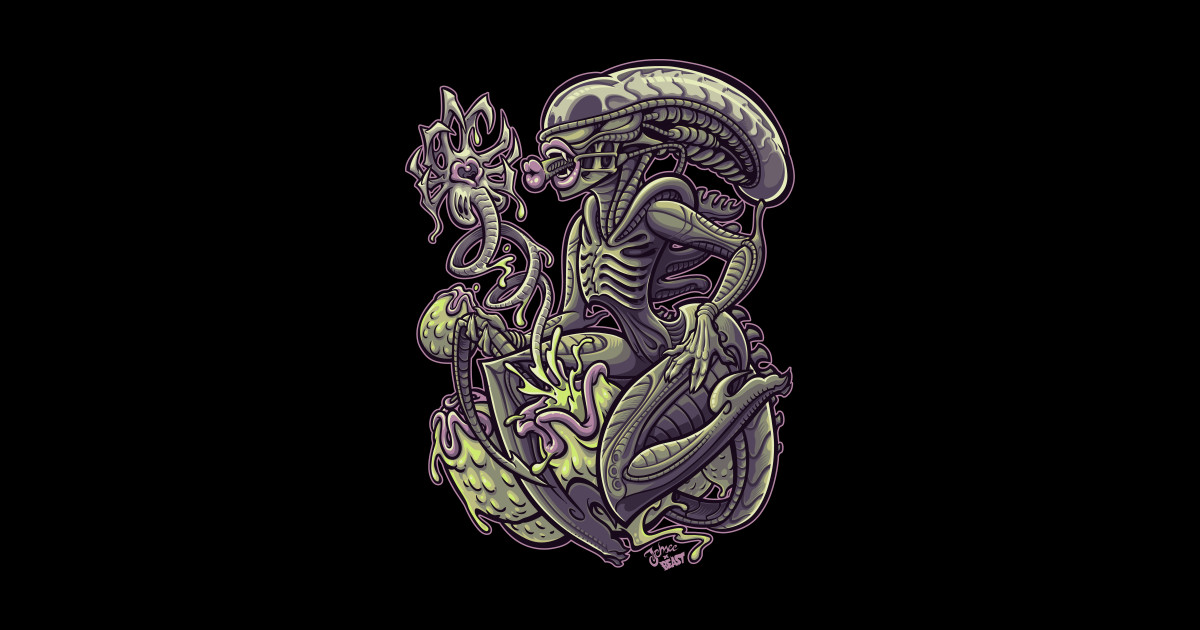 Alien Pin Up - Alien - Posters and Art Prints | TeePublic
