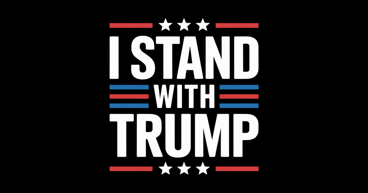I Stand With Trump American Flag - Usa Trump Supporter - Sticker ...