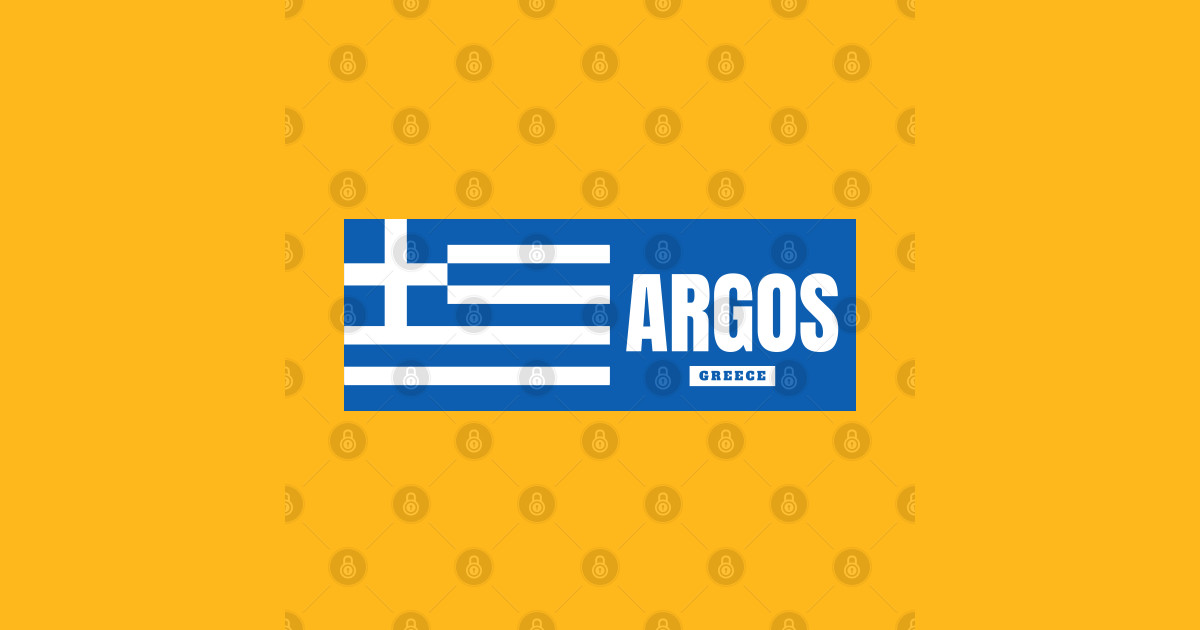 Argos City with Greek Flag - Flag Of Greece - T-Shirt | TeePublic