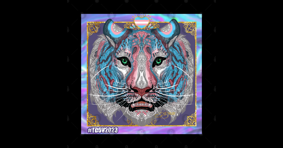 TDOV2023 Tiger - Transgender Pride - Sticker | TeePublic