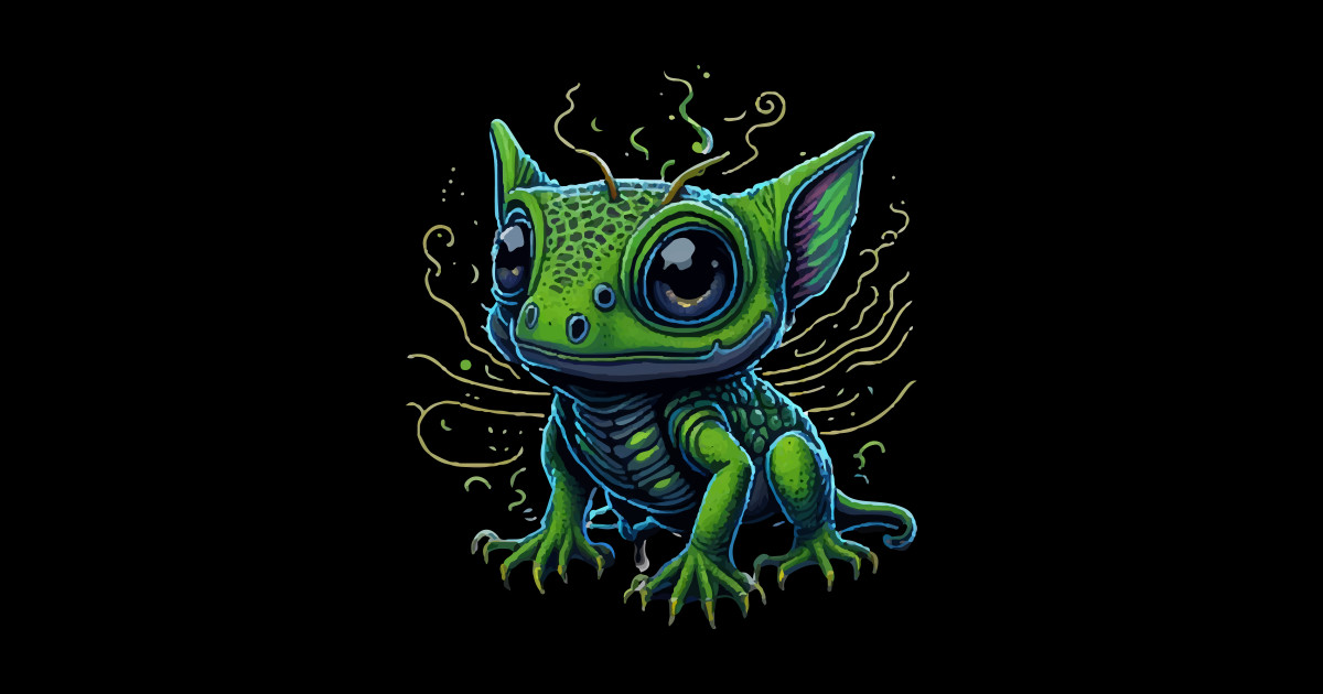 Gamer's Perfect Illustration - Cute Colorful Gekko - Gekko - Sticker ...