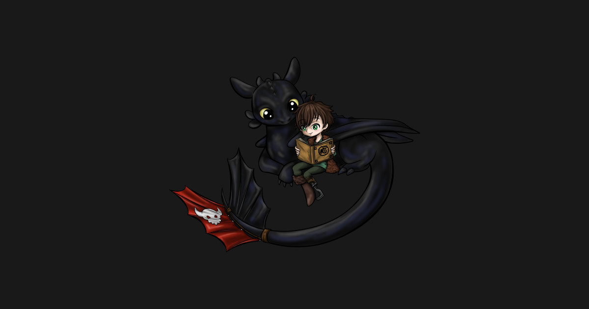 HTTYD - Chibi Hiccup and Toothless Fanart - Httyd - Hoodie | TeePublic