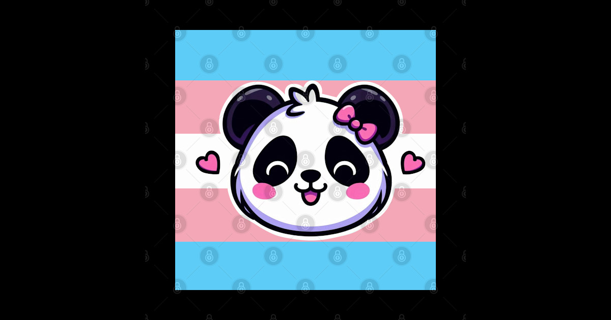 Panda trans - Trans - Sticker | TeePublic