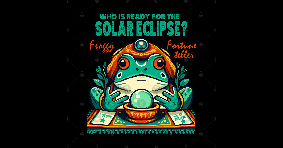 Solar Eclipse for frog lovers - Solar Eclipse For Frog Lovers - Sticker ...