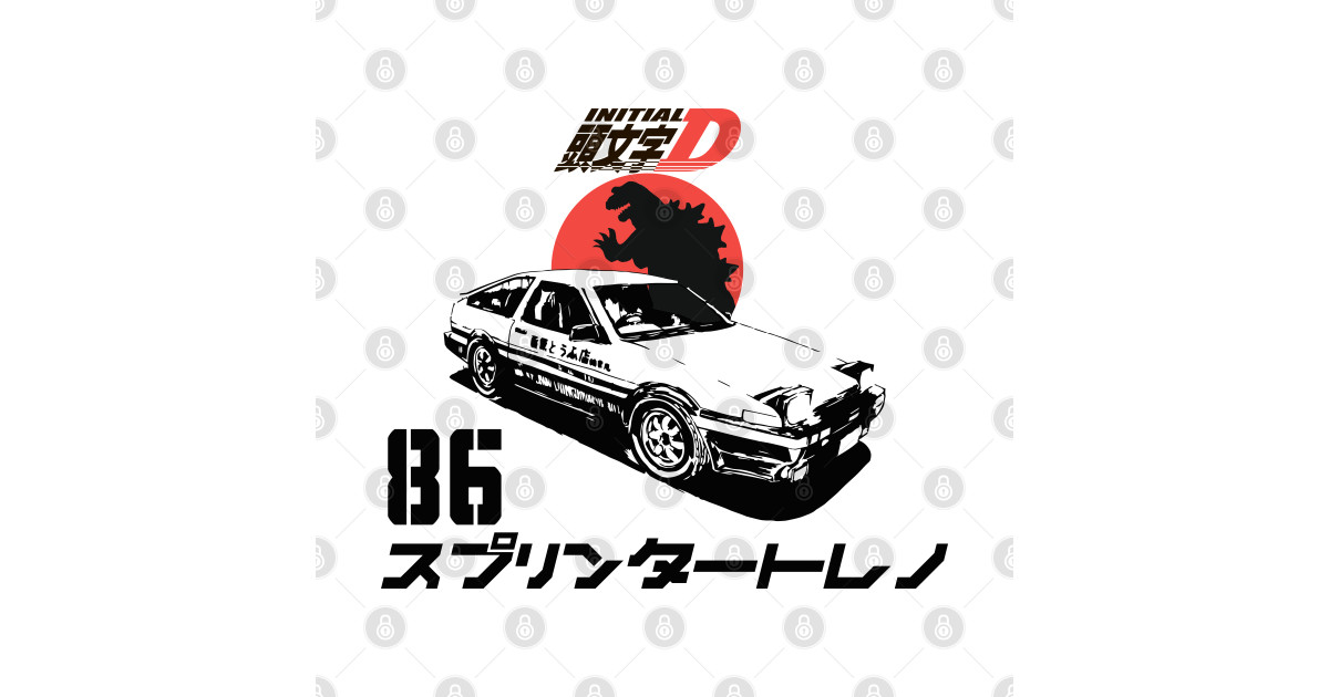 Initial D Godzilla - Initial D - T-Shirt | TeePublic