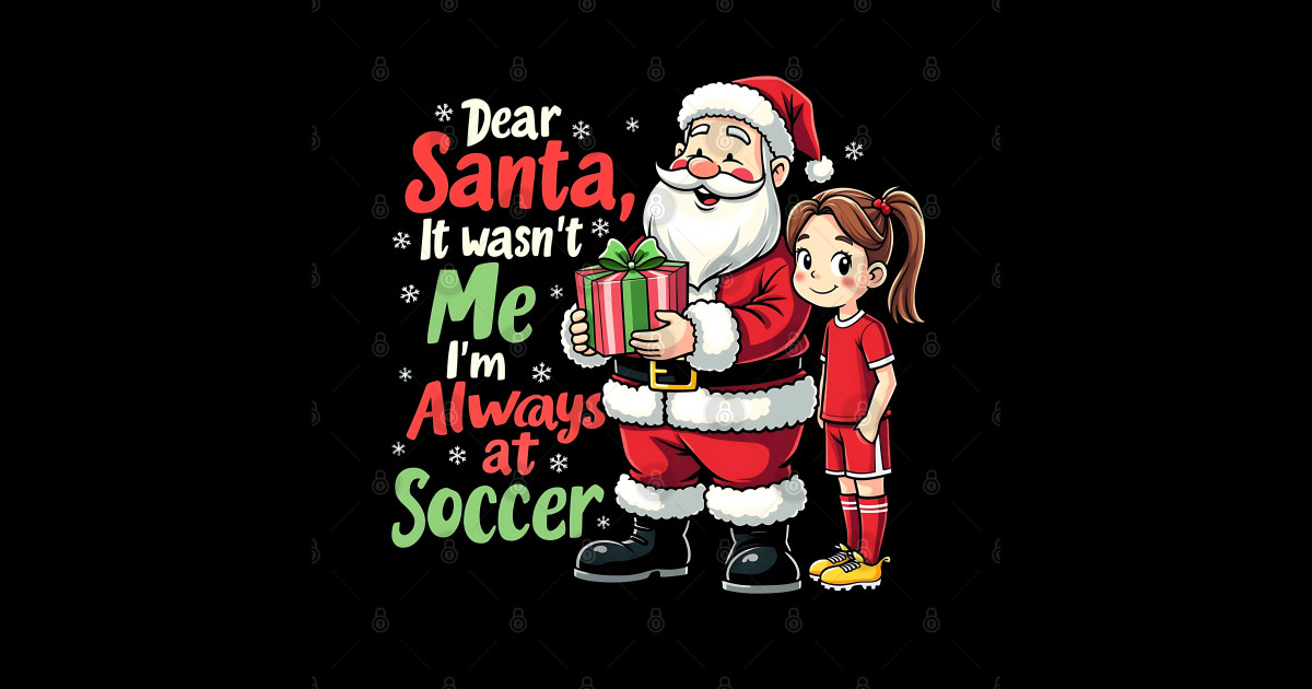 Santa Soccer Christmas Funny Youth Player - Santa Soccer Excuse Kids ...