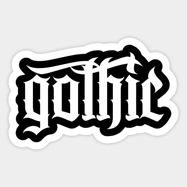 gothic art logo - Gothic - Sticker | TeePublic