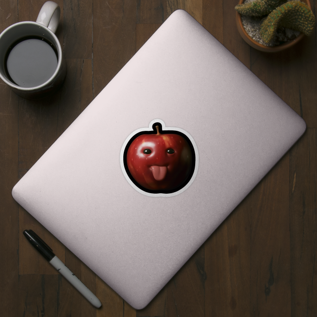 Silly AI Apple Funny Gen Z Meme - Silly Ai Apple Gen Z - Sticker ...