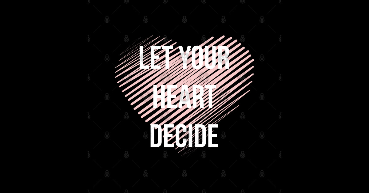 Let Your Heart Decide Millennial Pink - Let Your Heart Decide - Sticker ...