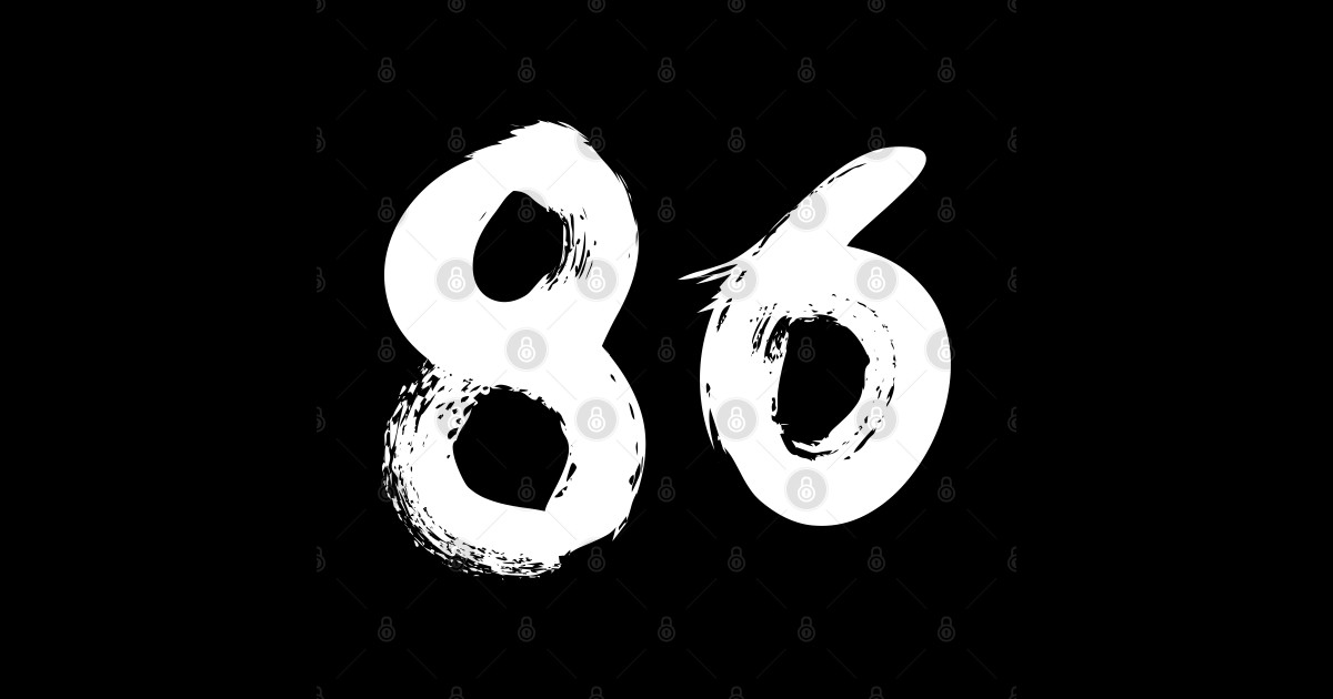 Number 86 - 86 - Sticker | TeePublic