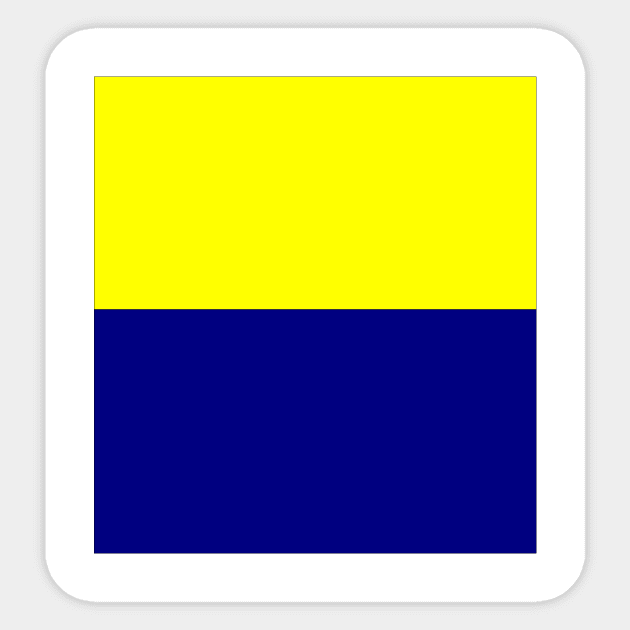 Yellow and blue blocks - Abstract - Sticker | TeePublic