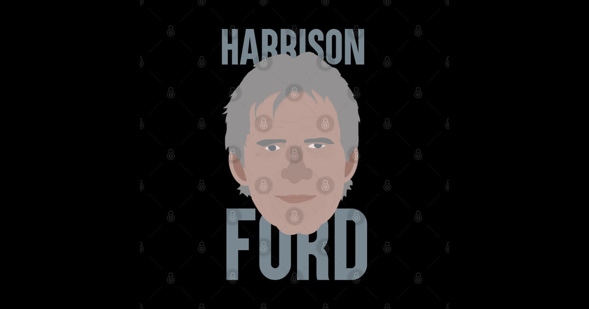 Harrison Ford Head - Harrison Ford - Sticker | TeePublic