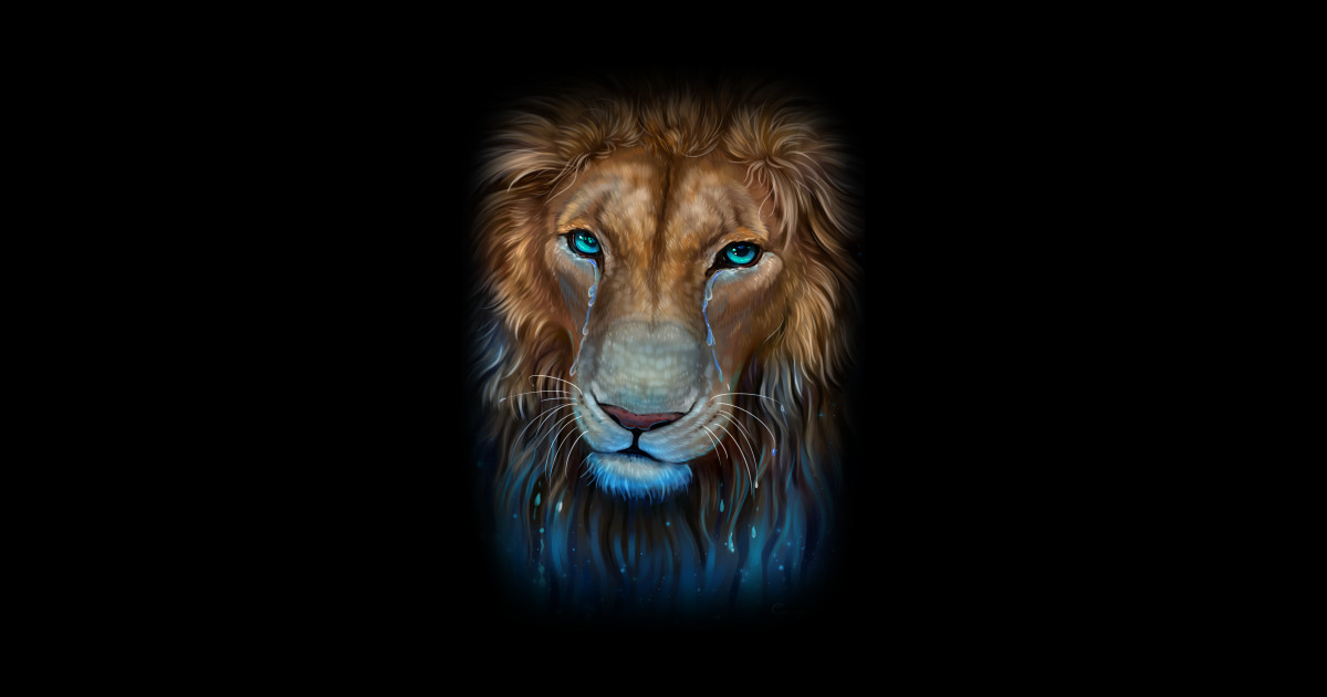 Lion tears - Lion - Sticker | TeePublic