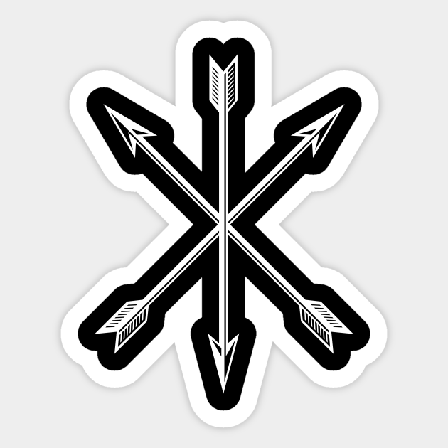 Arrows cross - Arrows - Sticker | TeePublic