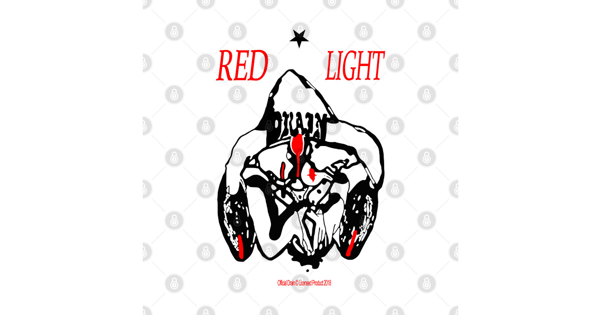 Bladee Drain Gang Red Light Character black - Bladee - T-Shirt | TeePublic