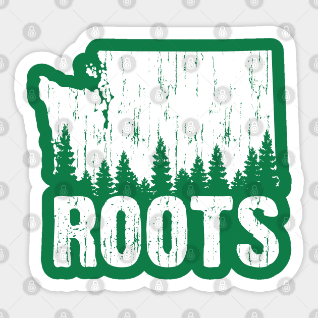 Roots - Washington State (Rustic) - Roots - Sticker | TeePublic