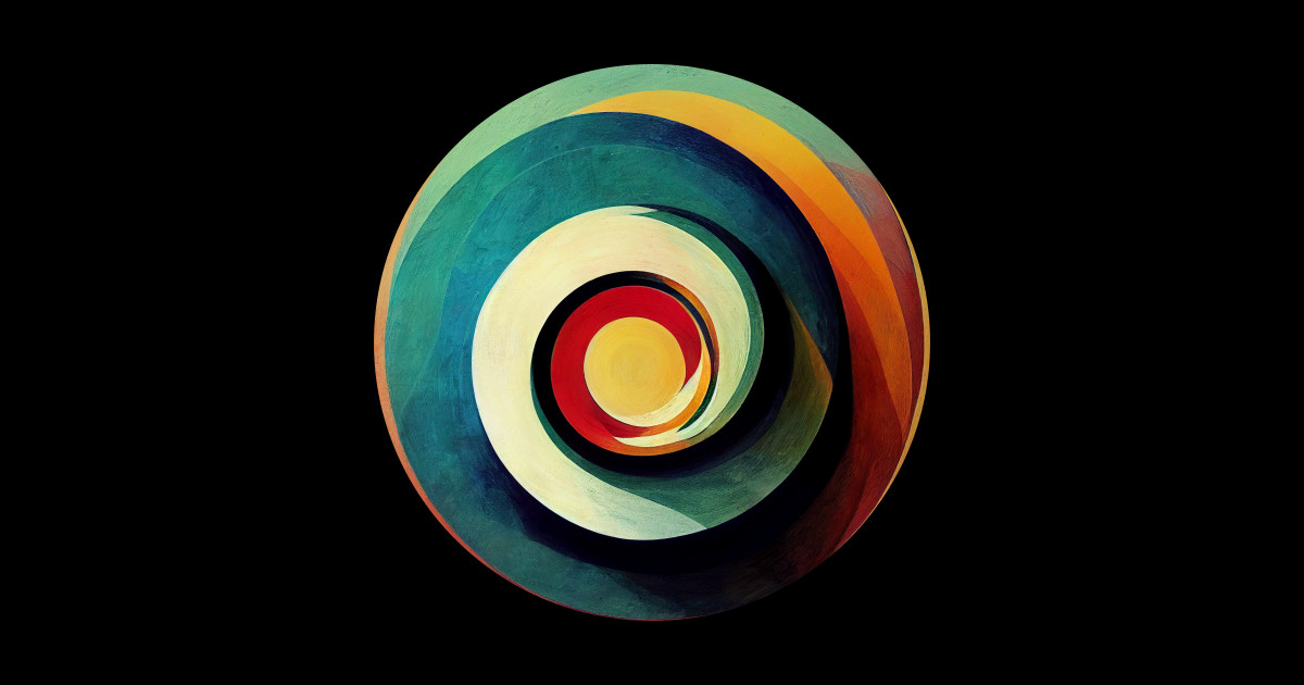 Painted Concentric Circles - Circles - Sticker | TeePublic