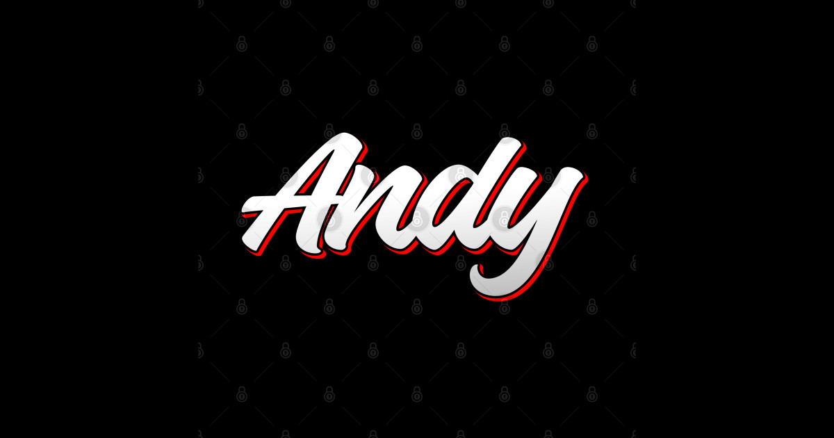 Andy Name Cool 70s Retro Font Andy Name Cool 70s Retro Font Sticker Teepublic