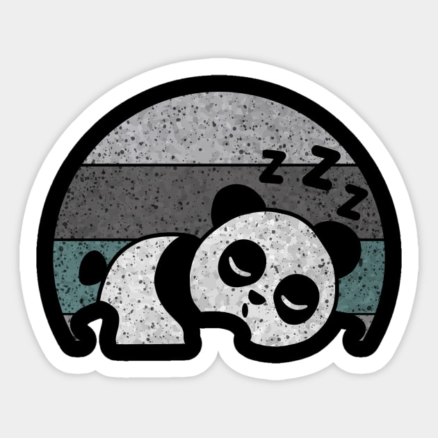 vintage sleeping panda - Vintage Sleeping Panda - Sticker | TeePublic