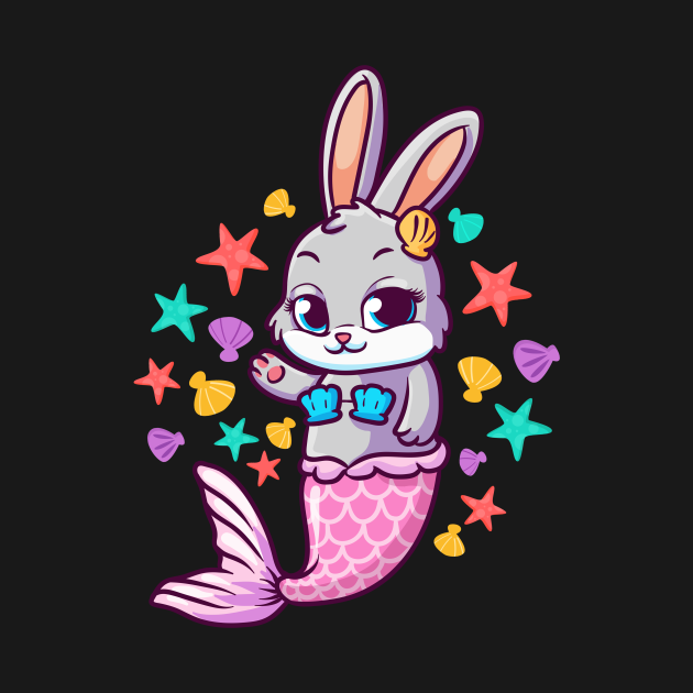 Cute Bunny Mermaid Swimming Bunnies - Bunny Mermaid - Tank Top | TeePublic