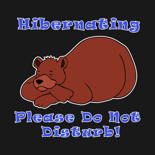 Hibernating - Please Do Not Disturb - Funny Bear - T-Shirt | TeePublic