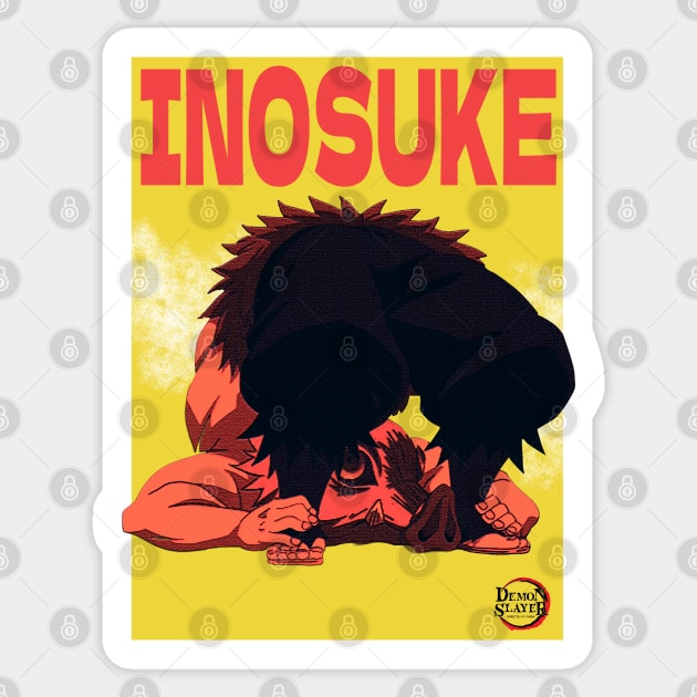 Demon Slayer Inosuke - Demon Slayer Kimetsu No Yaiba - Sticker | TeePublic