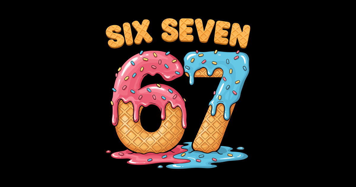 Six Seven Ice Cream Drip Gen Alpha Slang Trending Meme - Gen Alpha ...