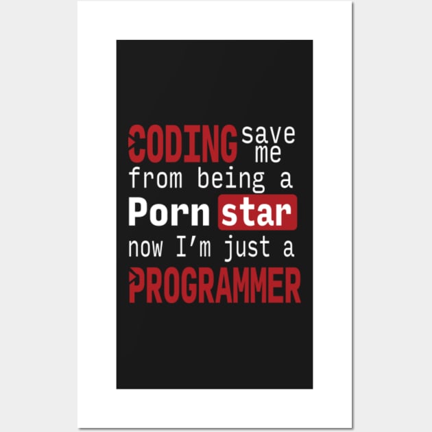 Coding save me from being a porn star now I'm just a programmer ...
