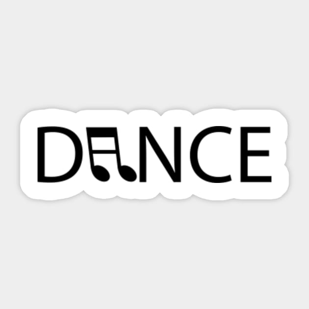 Dance typography design - Dance Typography Design - Sticker | TeePublic