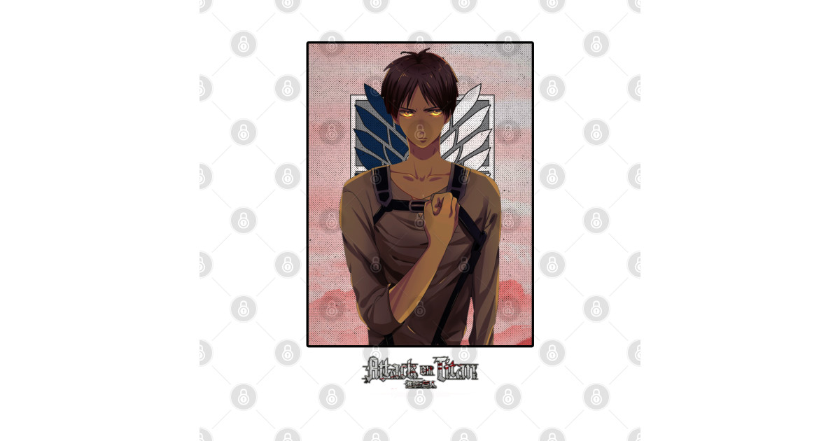Dark Grunge Frame Anime Poster Eren Jaeger Eren Jaeger T Shirt