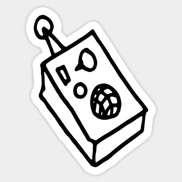 Walkie Talkie Line Drawing - Walkie Talkie - Sticker | TeePublic
