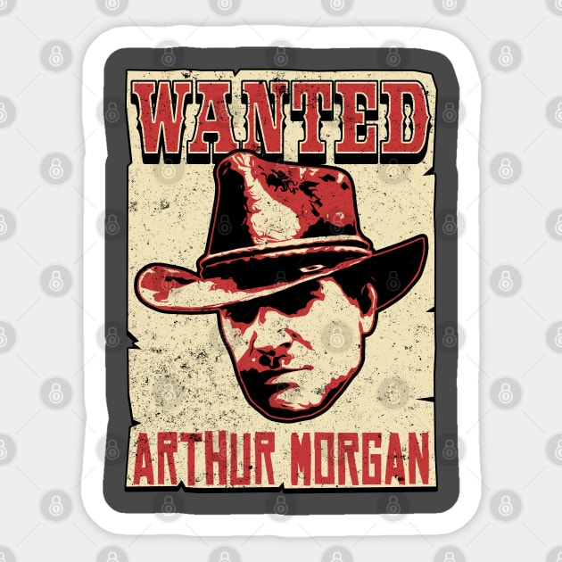 Wanted Arthur Morgan - Red Dead Redemption 2 - Sticker | TeePublic