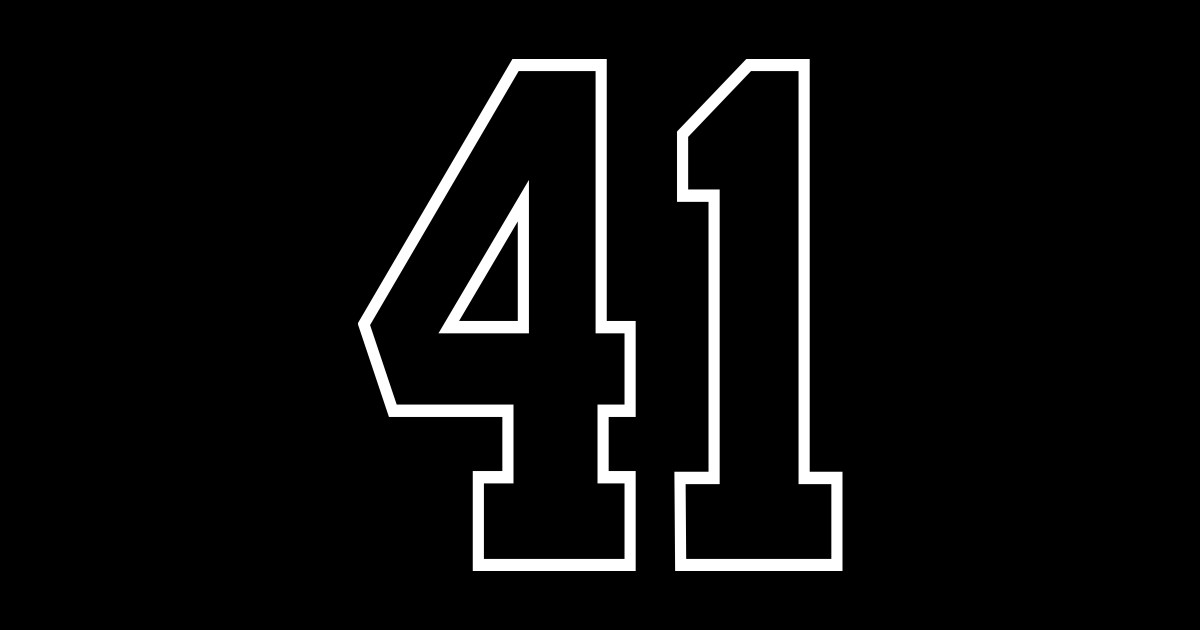 Number 41 - 41st Birthday Gifts - Sticker | TeePublic