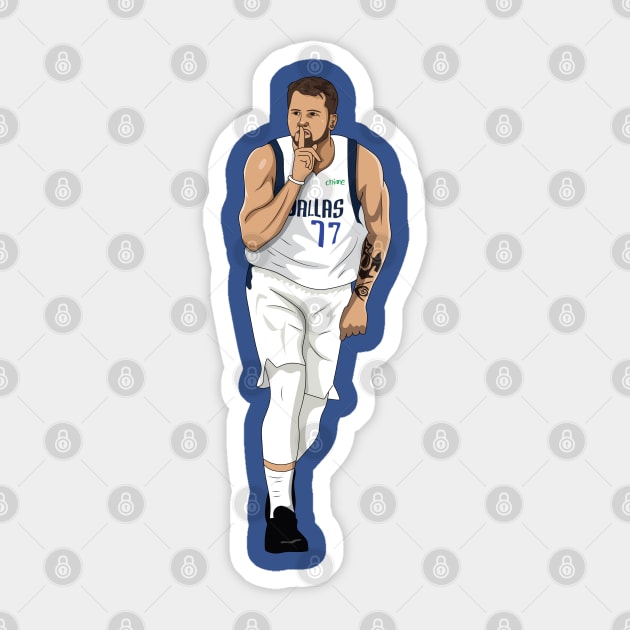 Luka Doncic Shush - Nba - Sticker | TeePublic