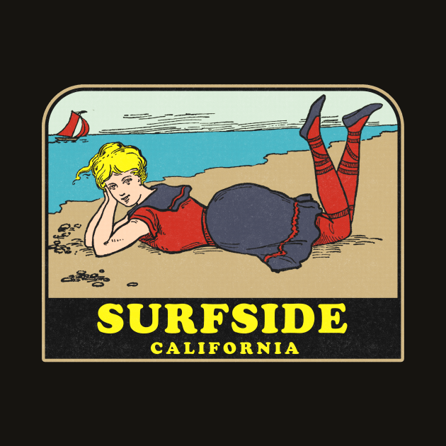 Vintage Surfside California Travel Decal - Surfside California - Pin ...