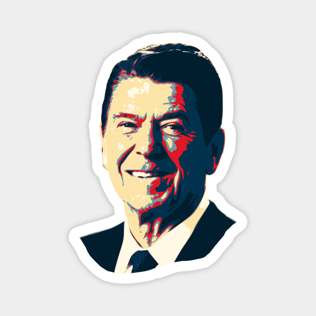 Ronald Reagan Smile Pop Art - Ronald Reagan - Magnet | TeePublic