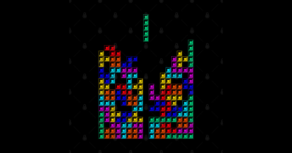 Tetris colorful - Tetris - Sticker | TeePublic