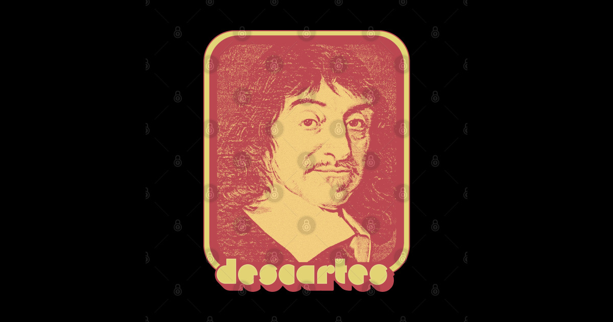 Descartes // Retro Aesthetic Fan Art Design - Descartes - Sticker ...