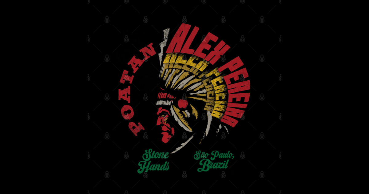 Alex Pereira Poatan Headdress - Alex Pereira - Sticker | TeePublic