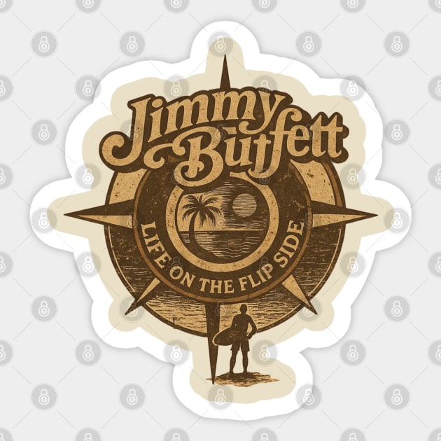 Jimmy Buffett logo art - Jimmy Buffett - Sticker | TeePublic