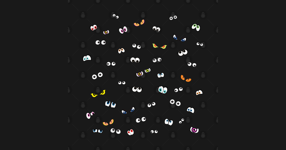 Googly Spooky Eyes + Scary! - Googly Eyes - T-Shirt | TeePublic