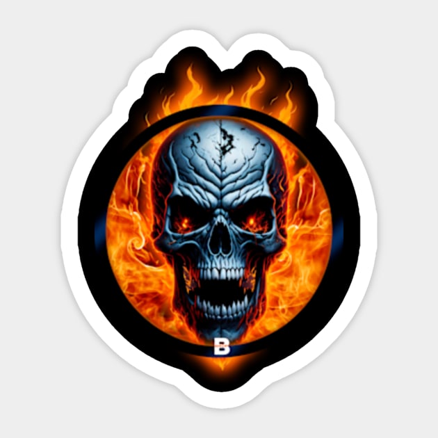 Baink Skul Series - Skull - Sticker | TeePublic