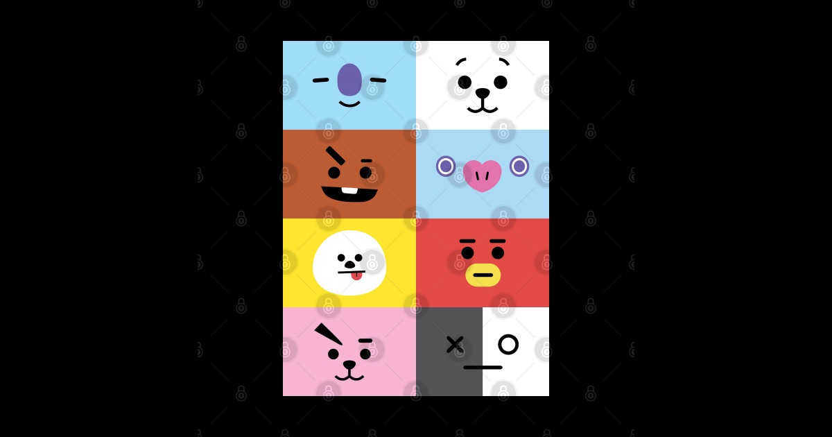 BT21 ALL-IN-ONE - Bts - Posters and Art Prints | TeePublic