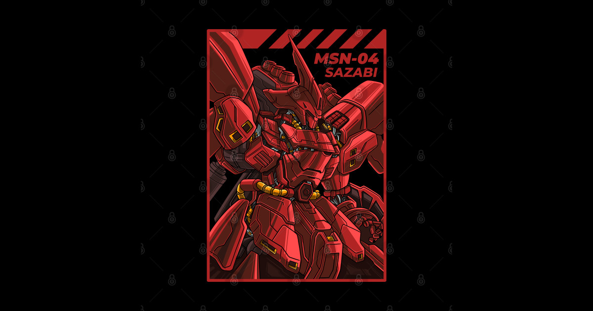 Sazabi MSN-04 Gundam - Gundam - Sticker | TeePublic