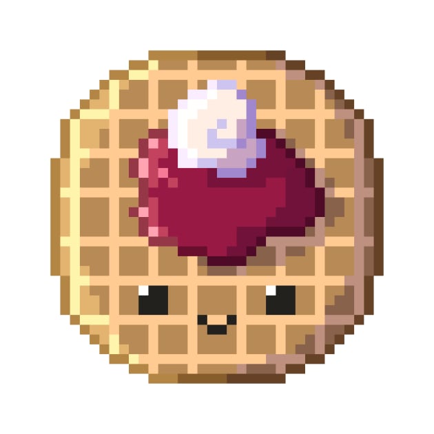Pixel waffle - Pixel Art - T-Shirt | TeePublic