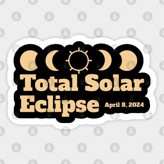 Total Solar Eclipse 2024 - Solar Eclipse - Sticker | TeePublic